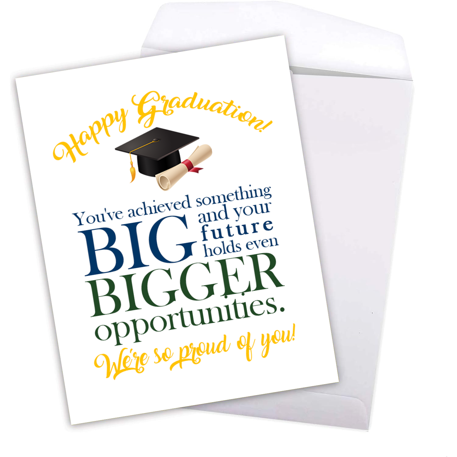 A Big Happy Graduation Greeting Cards with Envelopes – 8.5" x 11" Jumb