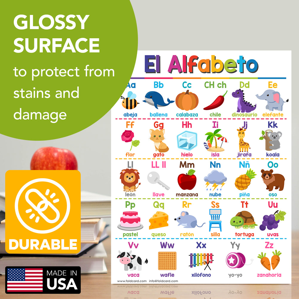 Spanish Alphabet Chart for Kids | Educational Learning Aid