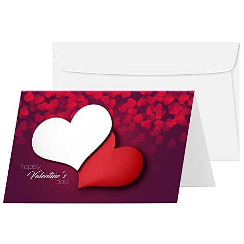 Romantic Red Heart Jumbo Valentine's Day Card & Envelope (Set of 2)