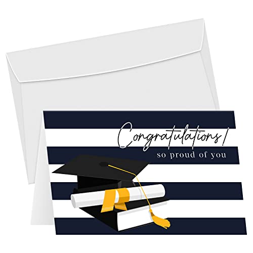 Congratulations, So Proud of You Graduation Greeting Cards Bulk Pack