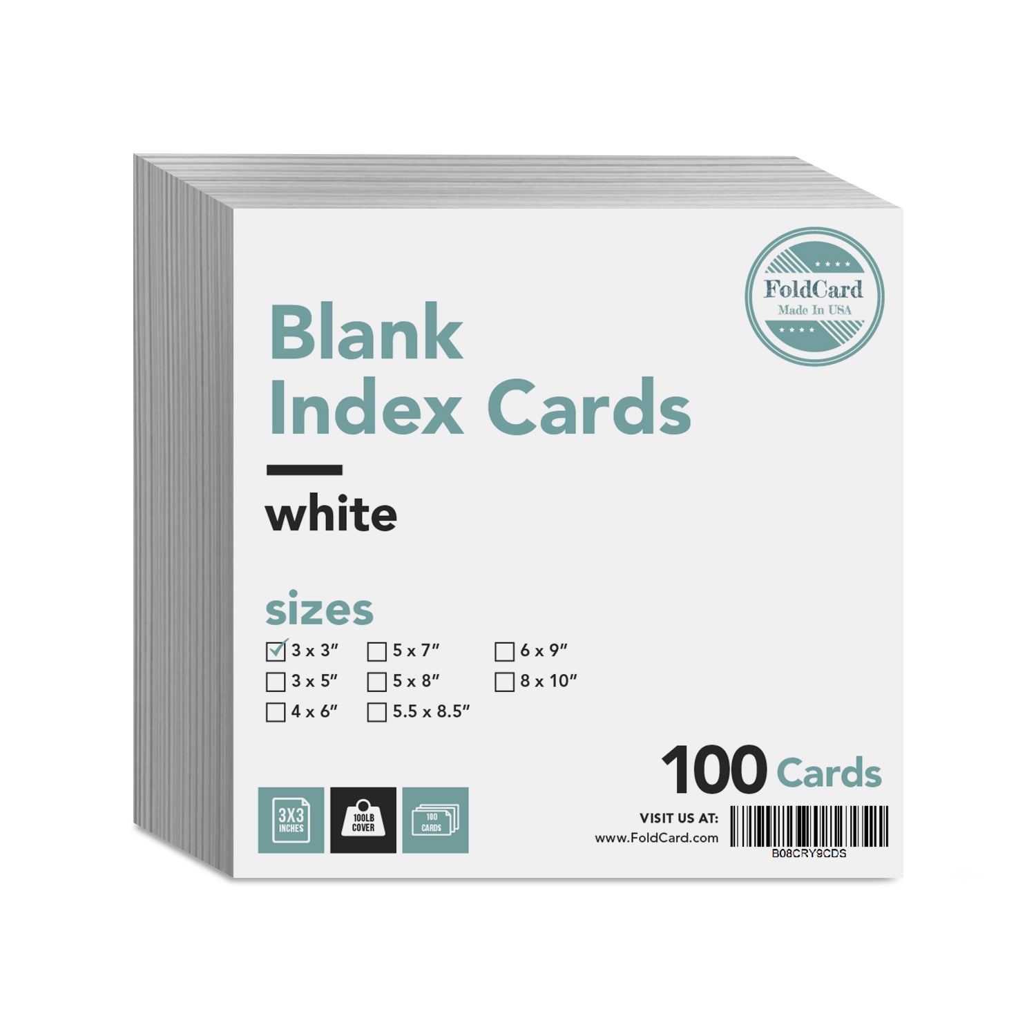 Superior quality index cards for writing 3 x 3