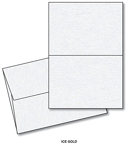 Curious Metallic - Ice Gold- 5" X 7" Heavyweight Blank Greeting Card S