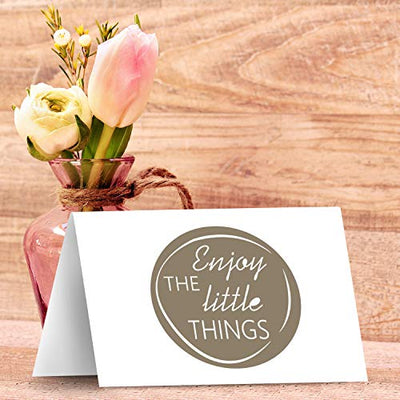 Extra Thick 100lb White Uncoated Cover Stock Half Fold Greeting Cards